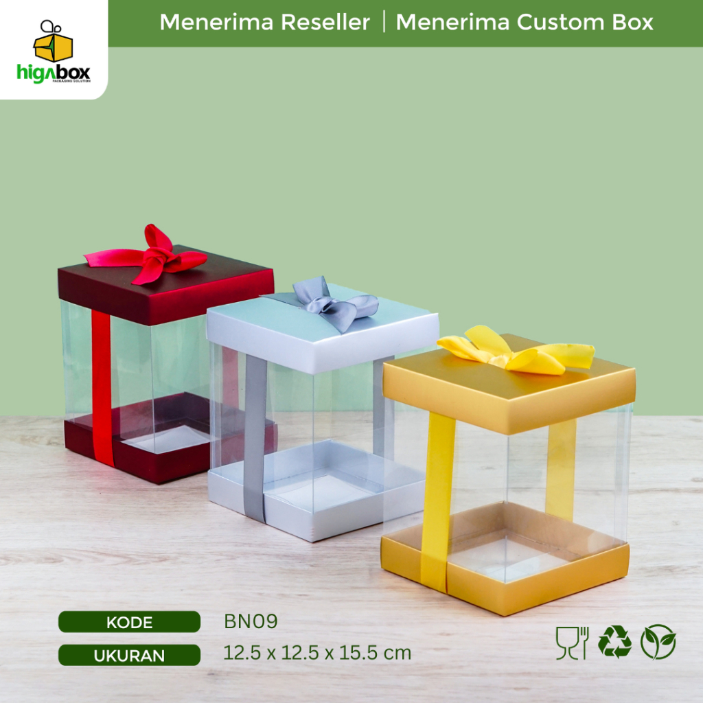 Jual Gift box / Box Mika / Kotak Hadiah / Box Transparan Mika Bening ...