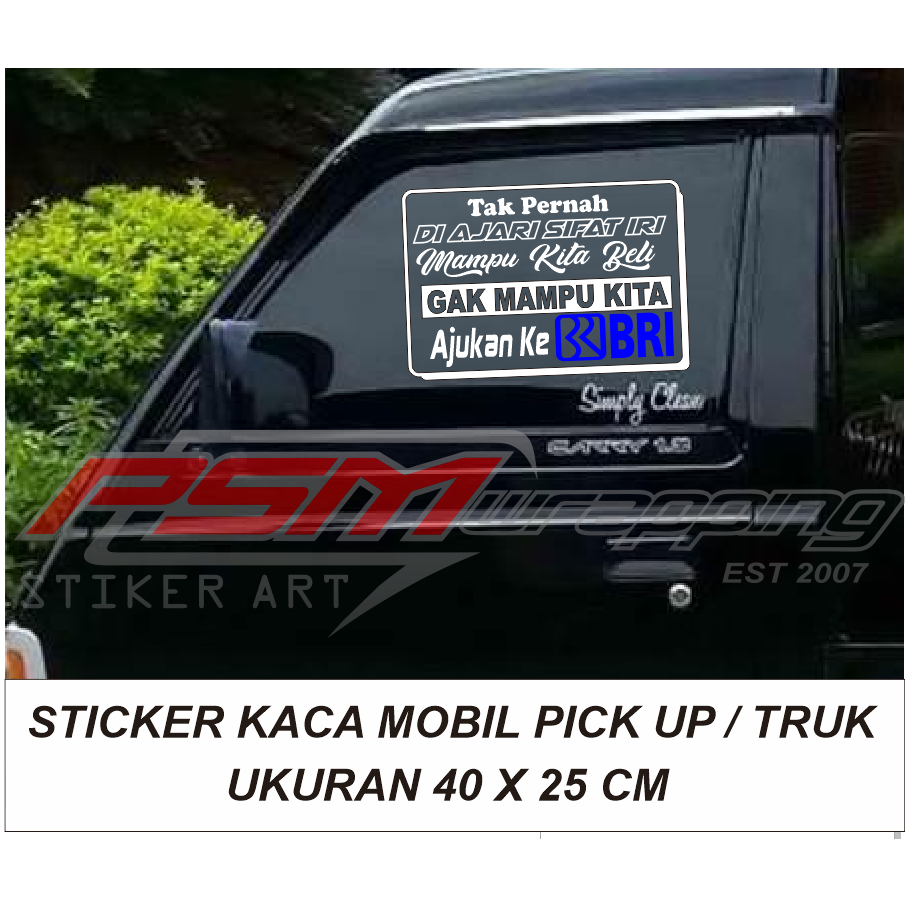 Jual Cutting Sticker Stiker Mobil Variasi Kaca Bodi Samping Kata Kata ...