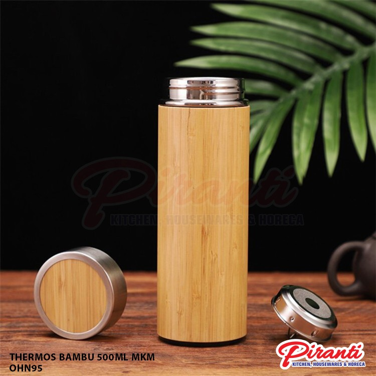 Jual Botol Thermos Vakuum Bahan Stainless Steel Lapisan Bambu Tumbler ...