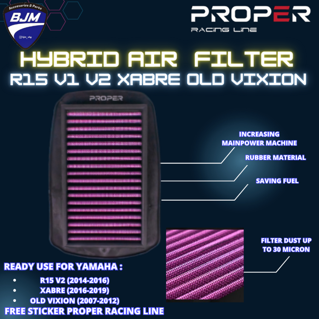 Jual FILTER SARINGAN UDARA PROPER RACING LINE R15 V1 V2 XABRE OLD ...
