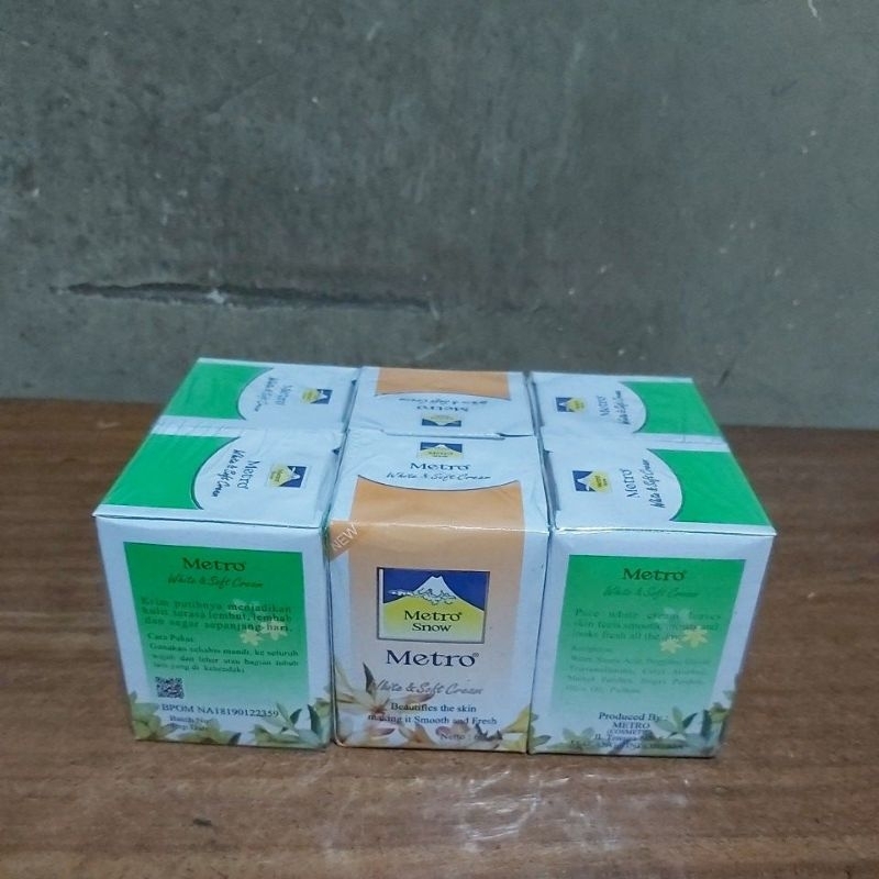 Jual Metro Snow White and Soft Cream 60 gram 1 Press isi 6 PCS / Cream ...