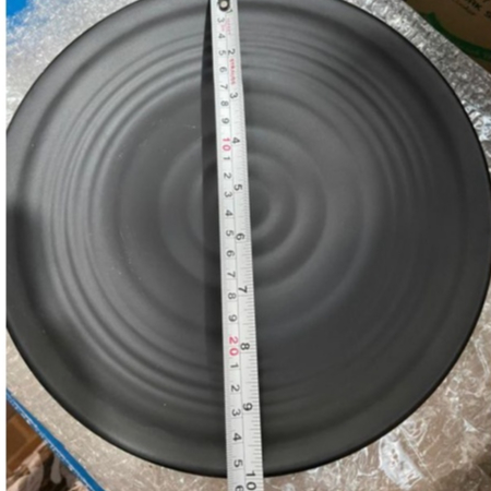 Jual Piring Melamin Hitam 10" 10 inch / Piring Makan tembikar Melamine ...
