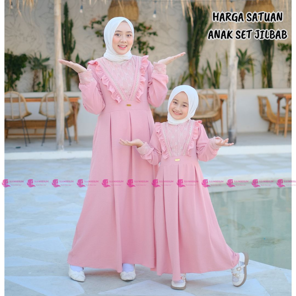 Jual RAYANA DRESS COUPLE, IBU DAN ANAK SUSUN GAMIS COUPLE, GAMIS IBU ...