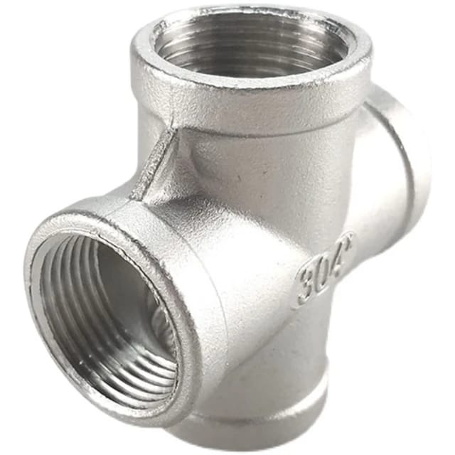 Jual Cross Tee Stainless 304 TDD Tee Drat Dalam T 4 Cabang Jalur Lubang ...