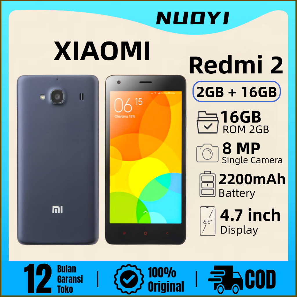 Jual Xiaomi redmi2 2/16GB Bisa Wathsapp Android 7.12 Atau Android 5.11 ...