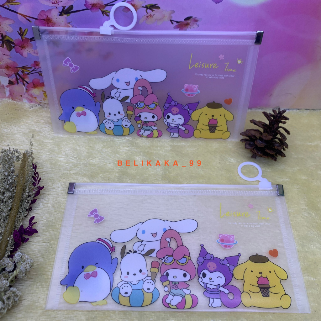 Jual POUCH ZIPLOCK MIKA TEBAL MOTIF SANRIO MULTIFUNGSI SERBAGUNA ...