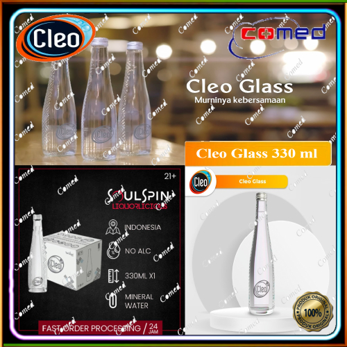 Jual Cleo Glass 330ml - Cleo Botol Kaca 330ml - Air Murni Cleo Glass 330ml (KHUSUS INSTANT ...