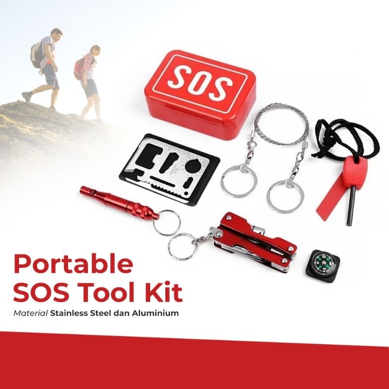 Jual Portabel Sos Tools Emergency Outdoor Survival kit | Shopee Indonesia