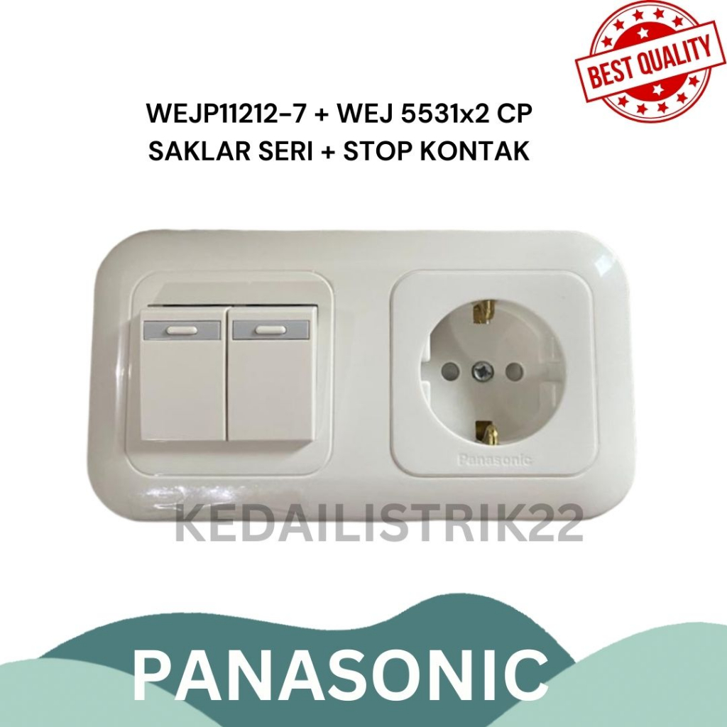 Jual SAKLAR STOP KONTAK WIDE SERIES 2 GANG PANASONIC WEJ WEJP | Shopee ...