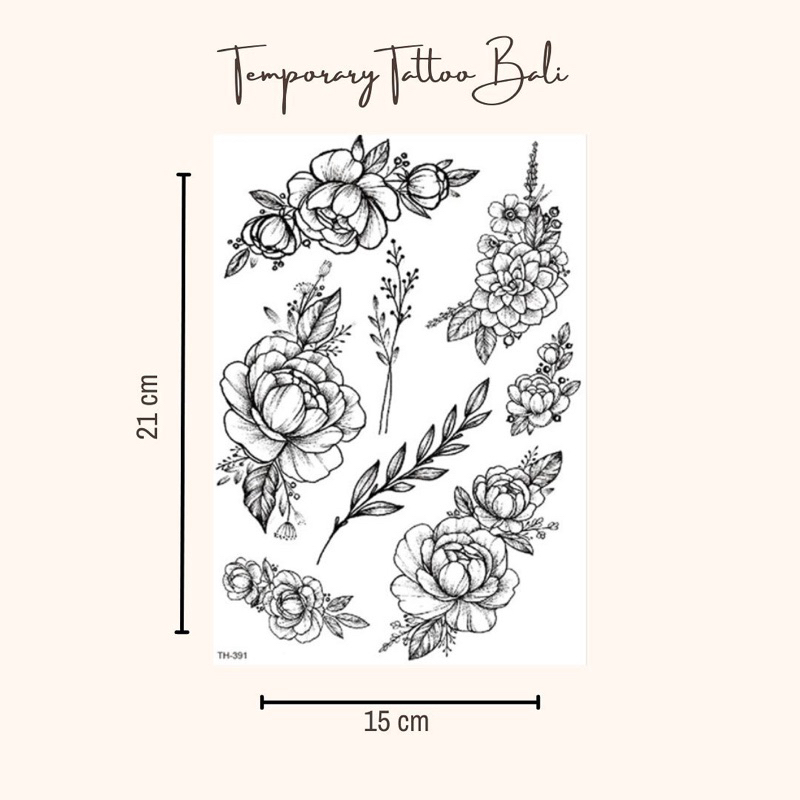 Jual Temporary Tattoo Basic/Rose Design /Temporer | Shopee Indonesia