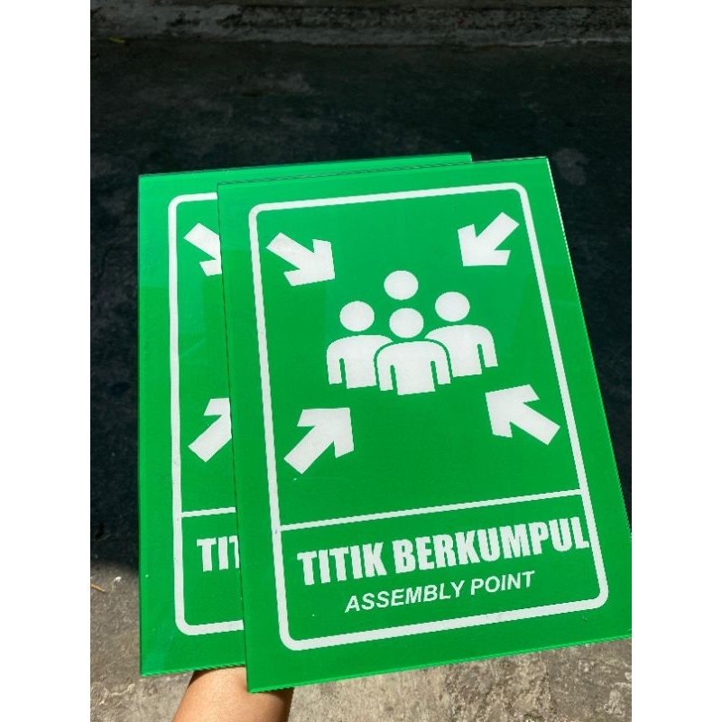 Jual Akrilik Titik Kumpul / Titik Berkumpul / Assembly Point | Shopee ...