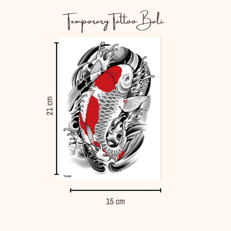 Jual Temporary Tattoo Basic/Koi design /temporer/medium | Shopee Indonesia