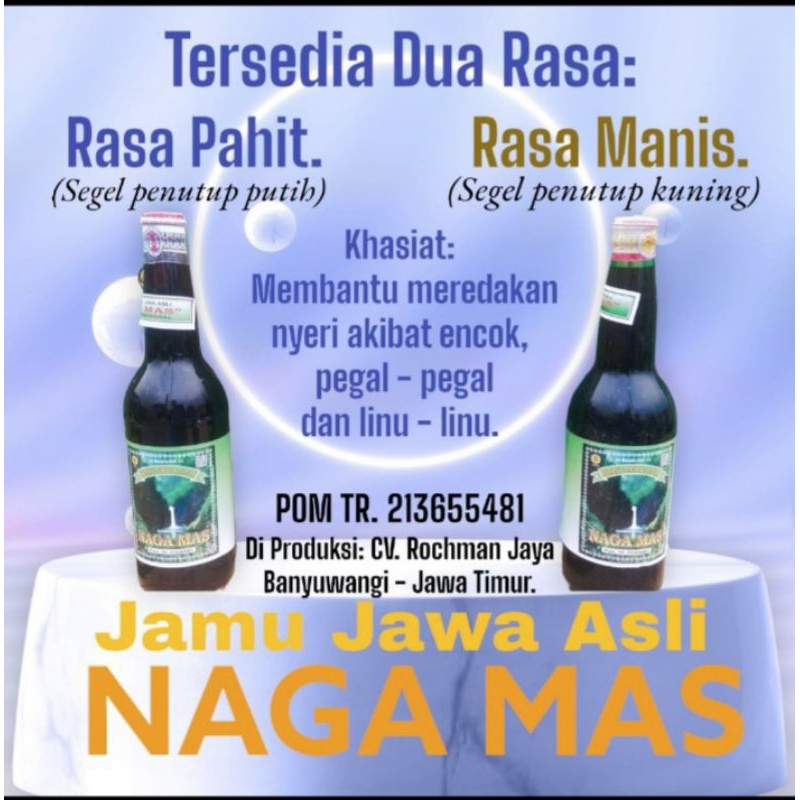 Jual Jamu Jawa Asli cap Naga Mas - 600 mL Pahit - Produk Original ...