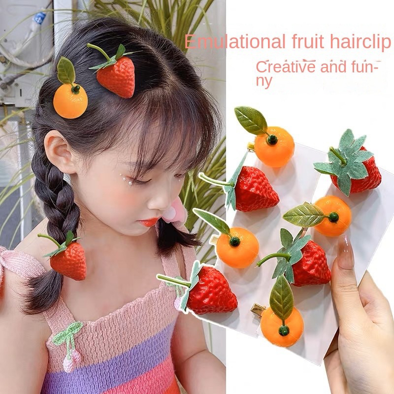 Jual Jepit Rambut Buah Anak Korea Lucu Dan Lucu Simulasi | Shopee Indonesia