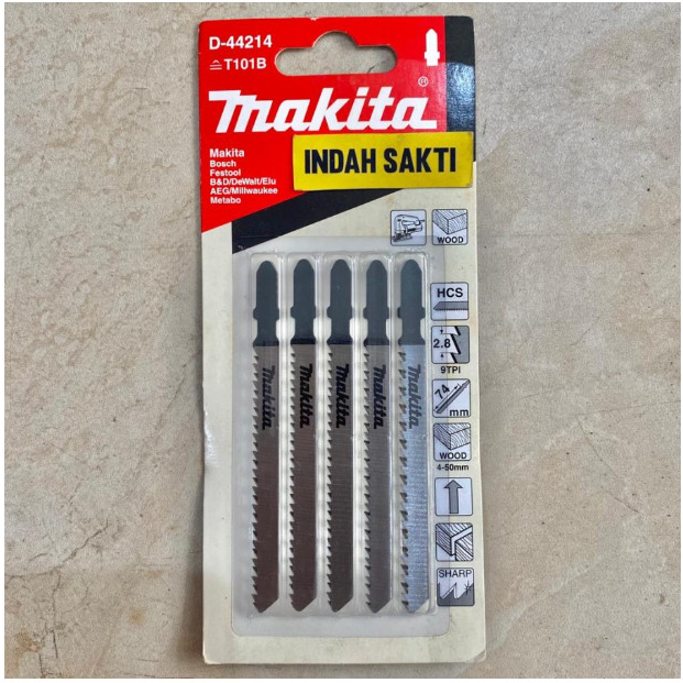 Jual Mata Jigsaw Gergaji Kayu Triplek Jig Saw Blade Makita T101B ...