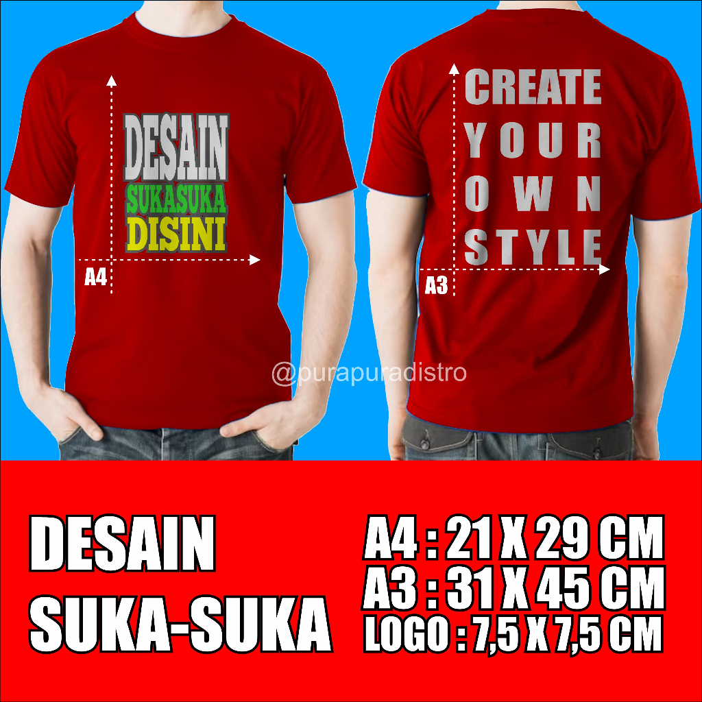 Jual BAJU KAOS SABLON CUSTOM SATUAN FOTO GAMBAR NAMA TULISAN KATA KATA DESAIN SENDIRI TEKNIK ...