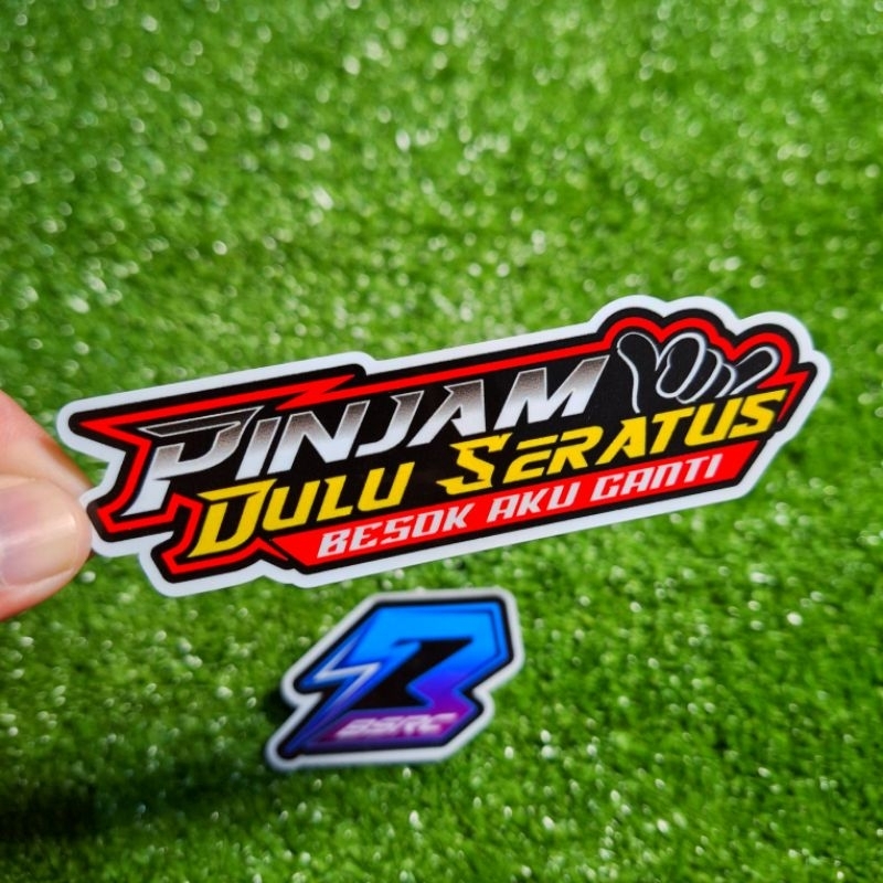 Jual sticker pinjam dulu seratus besok aku ganti | Shopee Indonesia