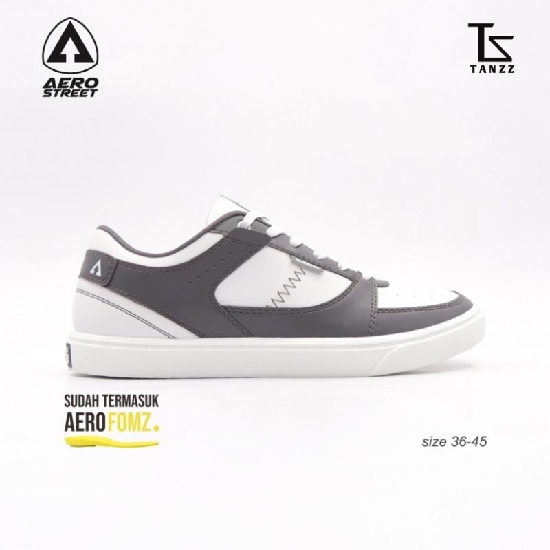 Jual Aerostreet Sepatu Sneakers Hoops Low Putih Putih Abu Tua | Shopee ...