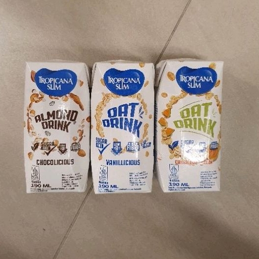 Jual Tropicana Slim Oat drink lowfat Sugar Free rasa Vanillicious/ Japanese Melon/ Almond drink ...