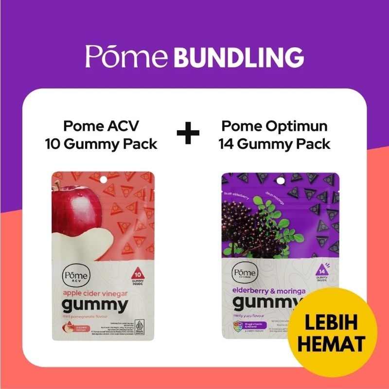 Jual Paket Pome Optimun (14 gummy) + Pome ACV (10 gummy) Superfood ...