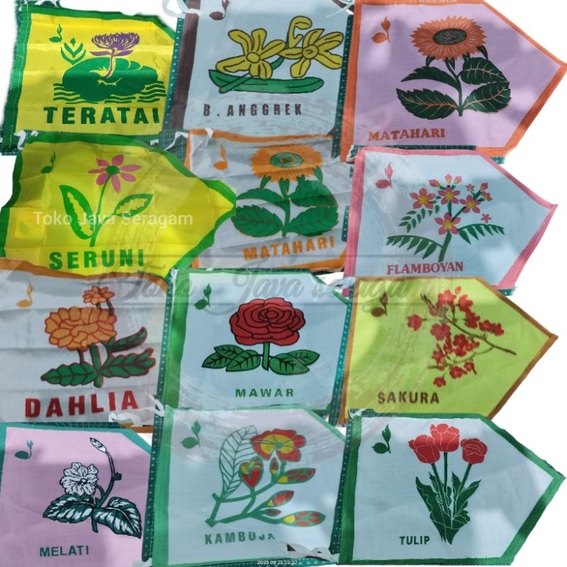 Jual Bendera 1 pcs Regu Penggalang Putri Tumbuhan Bunga Tanaman Satuan ...