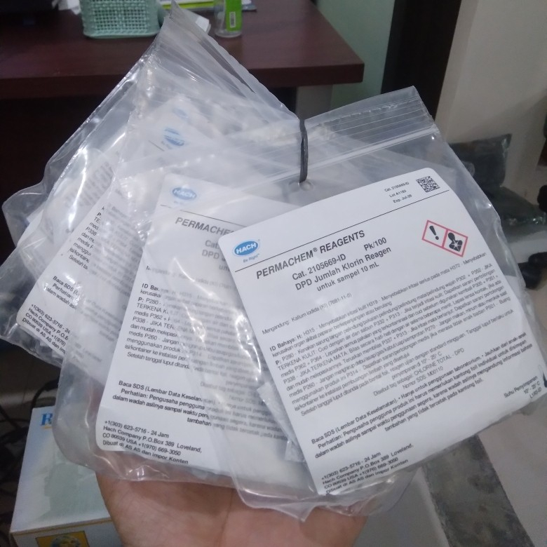 Jual DPD Total Chlorine Reagent Powder Pillows 10 ML / DPD Total Klorin ...