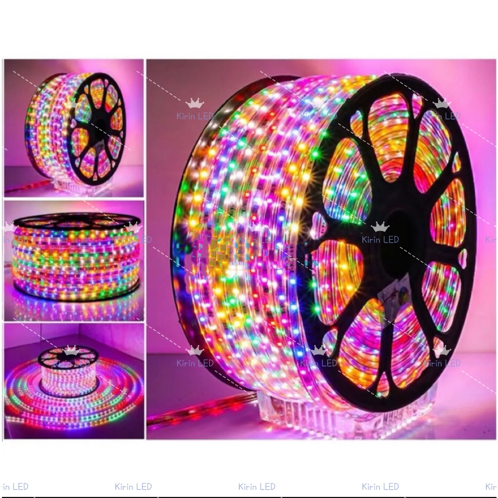 Jual PAKET LAMPU LED STRIP SELANG WARNA WARNI 3528 220V+ADAPTOR 5M ...