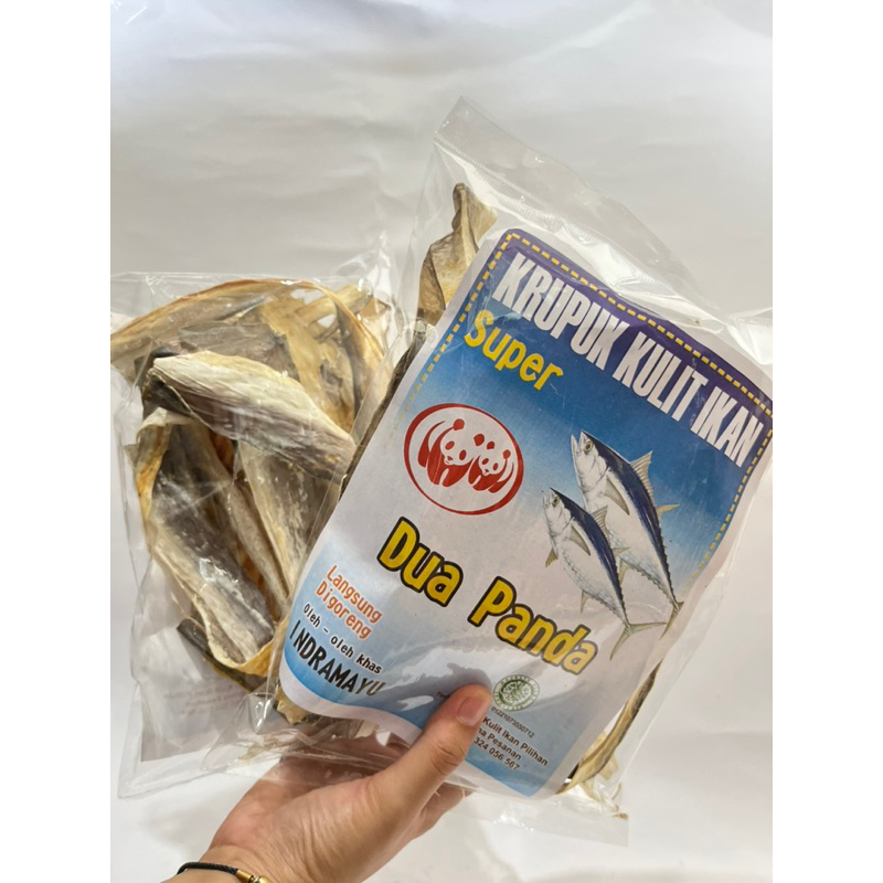 Jual KERUPUK KULIT IKAN REMANG MENTAH CAP 2 PANDA | Shopee Indonesia