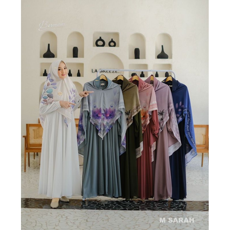 Jual sarah gamis set syari modern original bermerks full ceruty dua ...