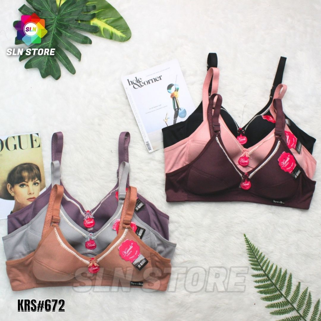 Jual SLN - SPORT BRA WANITA BH PEREMPUAN KARESHI TANPA KAWAT BUSA TIPIS | Shopee Indonesia