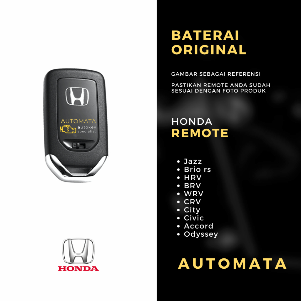 Jual Baterai Remote Honda Brio RS 2023 Original Panasonic | Shopee ...