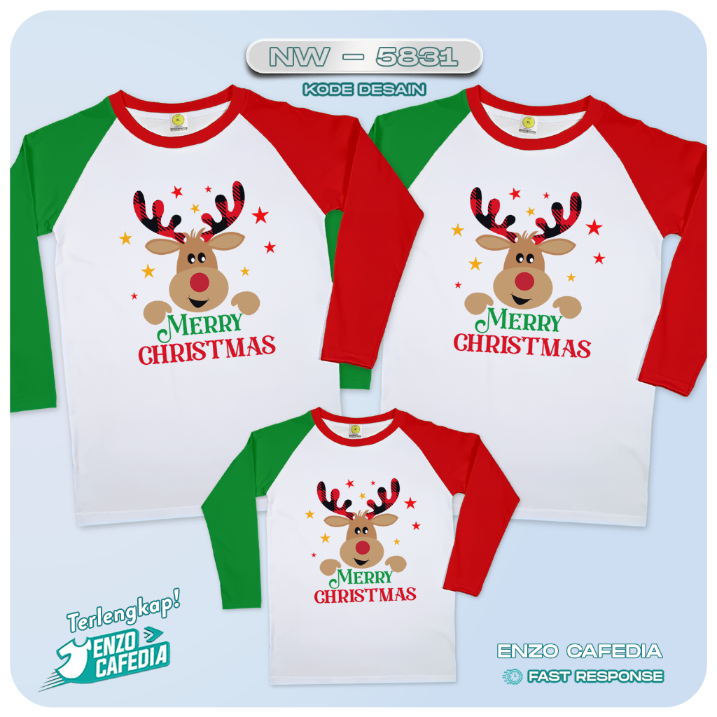 Jual Harga Paket Lebih Hemat | Kaos Raglan Keluarga | Kaos Merry ...