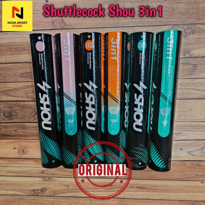 Jual Shuttlecock Badminton Shou 3 in 1 | Shopee Indonesia