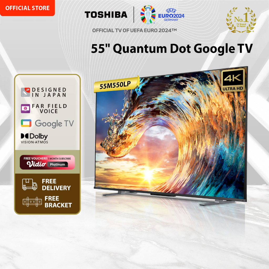Jual [FREE BRACKET] Toshiba TV 55" 4K UHD Google TV - Quantum Dot QLED Full Array LD Dolby ...