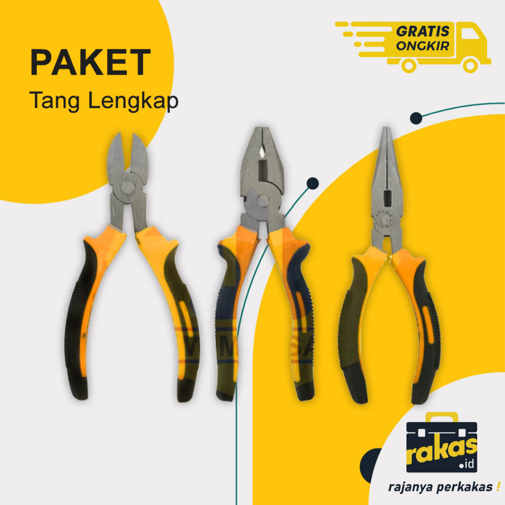 Jual Paket Tang Kombinasi, Tang Lancip, Tang Potong | Shopee Indonesia