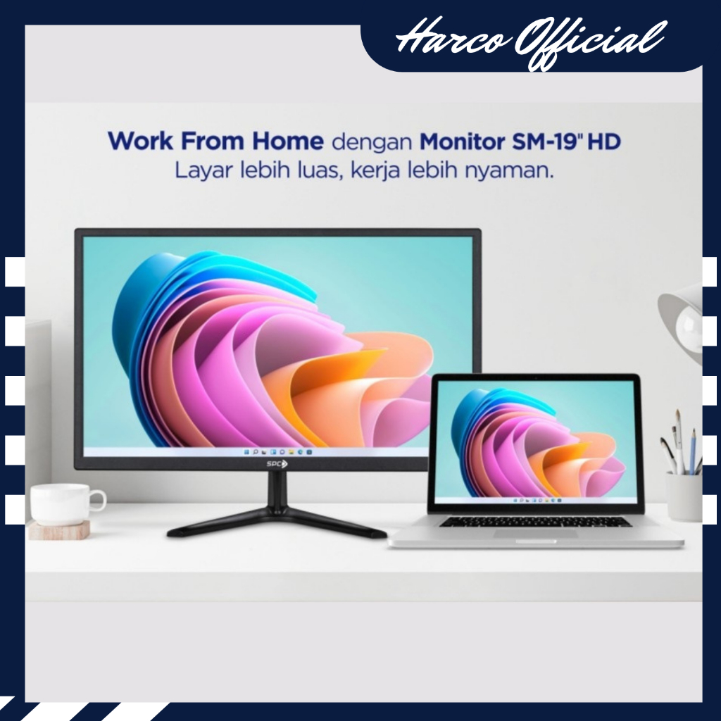 Jual HK - SPC MONITOR KOMPUTER LED 19 inch HD SPC OFFICE MONITOR LED ...