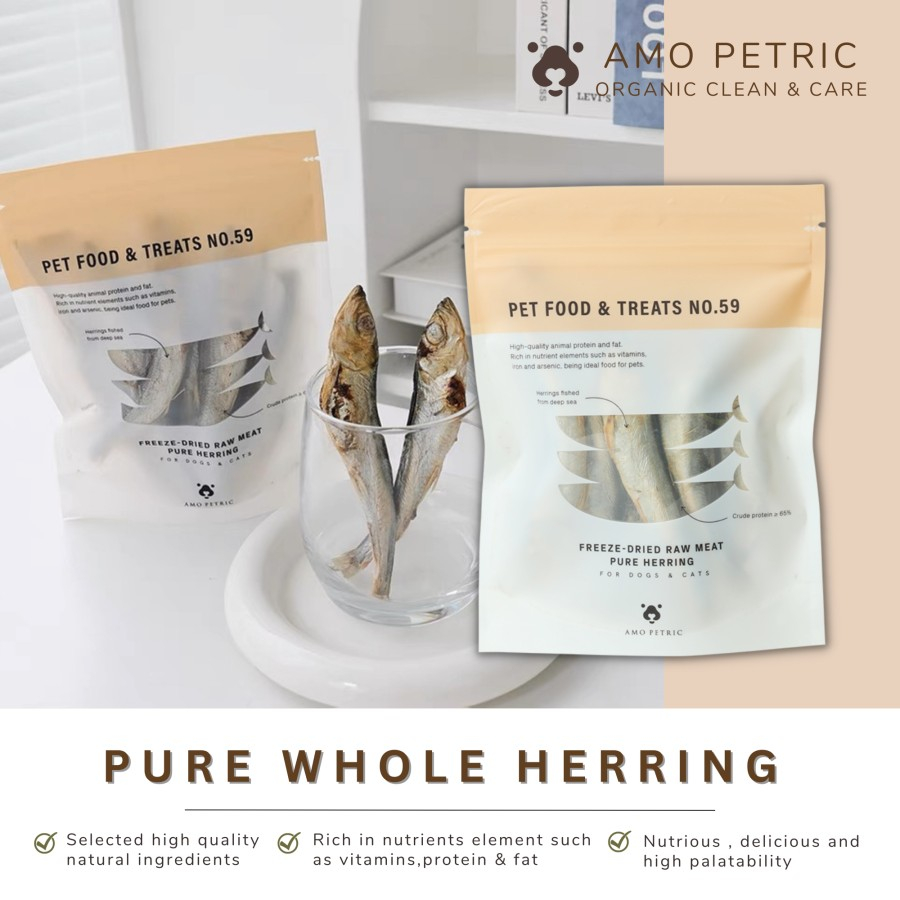 Jual Amo Petric - Pure Herring Freeze Dried Organic Pet Snack | Shopee ...