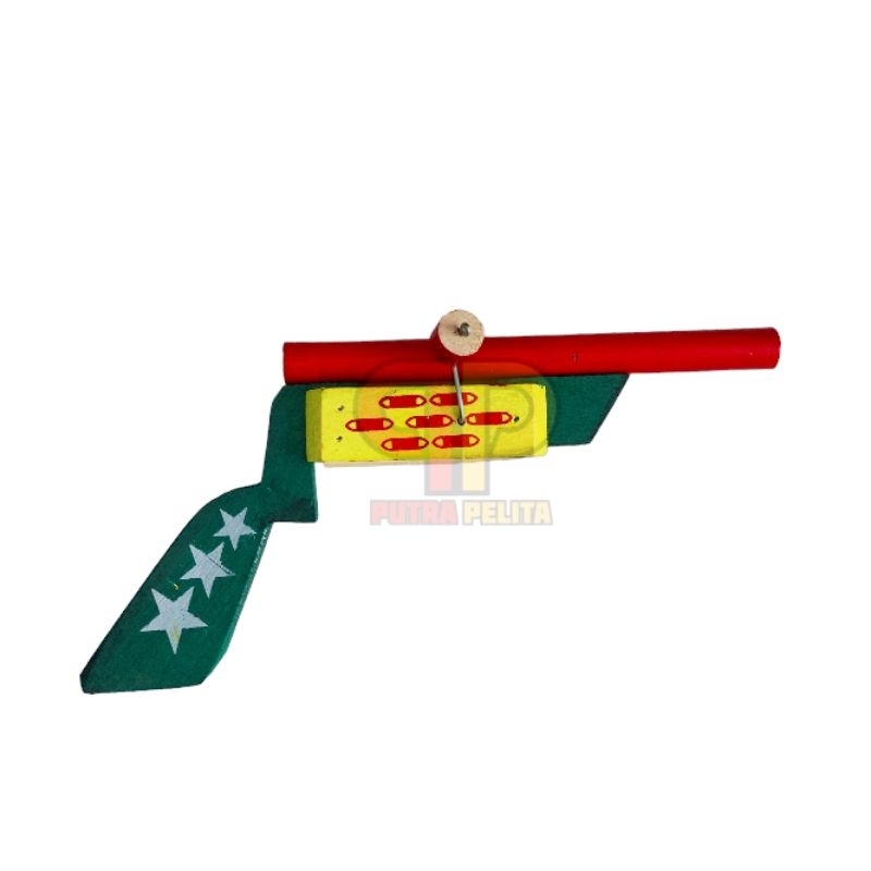 Jual PISTOL KAYU TEMBAKAN KAYU SUARA PELETOK PUTER MAINAN TRADISIONAL ...