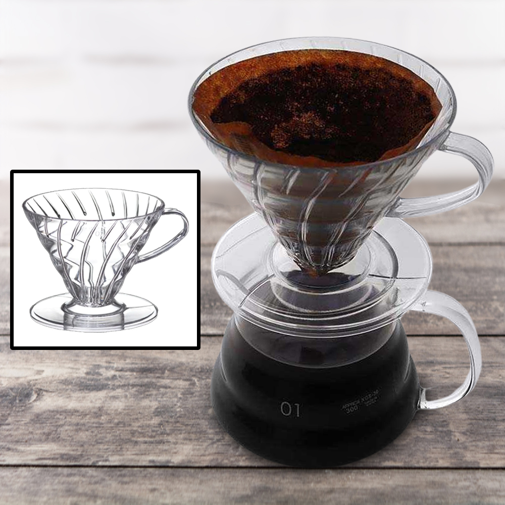 Jual One Two Cups Filter Penyaring Kopi V60 Cone Coffee Dripper Filter ...
