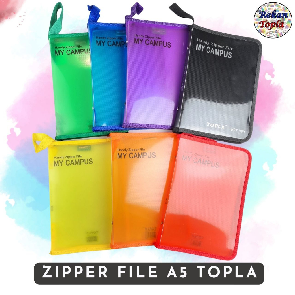 Jual Zipper File A5 / Map Berkas A5 / Map Dokumen Mini / Map A5 / Handy ...