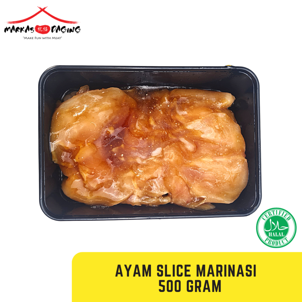 Jual AYAM Marinasi Ayam Fillet Slice | Daging Ayam Fillet Dada Marinasi ...