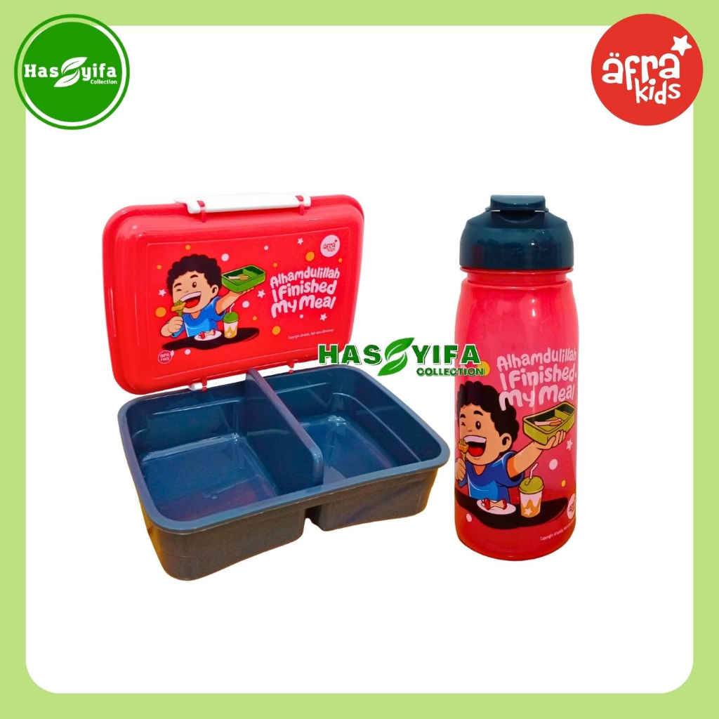 Jual Lunch Set Afrakids Kotak Makan Anak Plus Botol Minum Anak Lunch Box Afrakids LS018 | Shopee ...