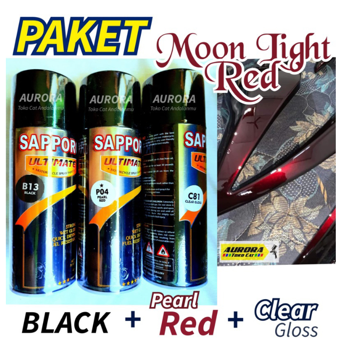 Jual PAKET Sapporo Ultimate Moonlight Red / Hitam Lembayung Merah isi 3 ...