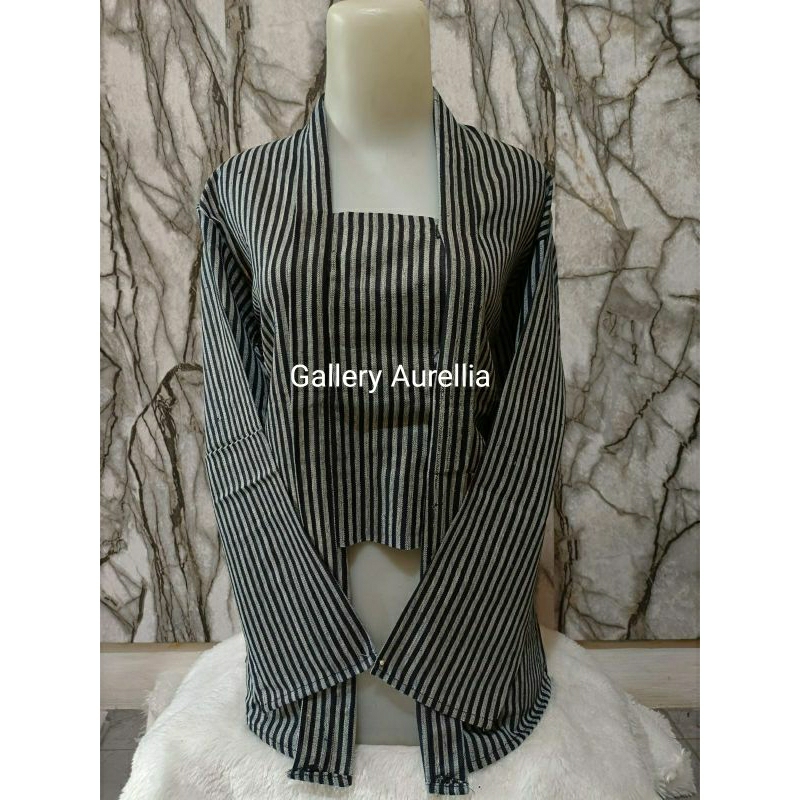 Jual Kebaya Lurik Abu-Abu Wanita Dewasa / Kebaya Lurik Kutubaru / Pakaian Adat Jawa | Shopee ...