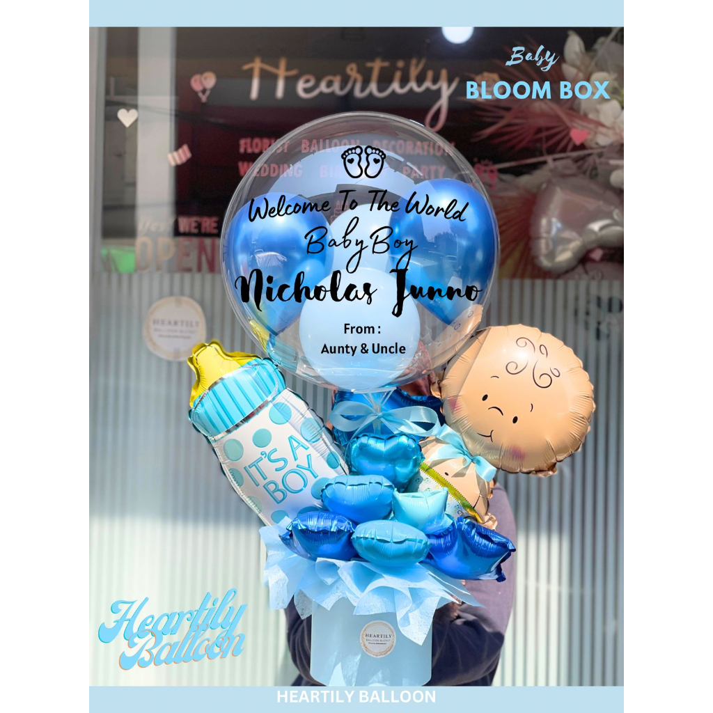 Jual [ READY SIAP KIRIM ] BALON BABY BLOOM BOX BUKET BALON BAYI LAHIRAN ...