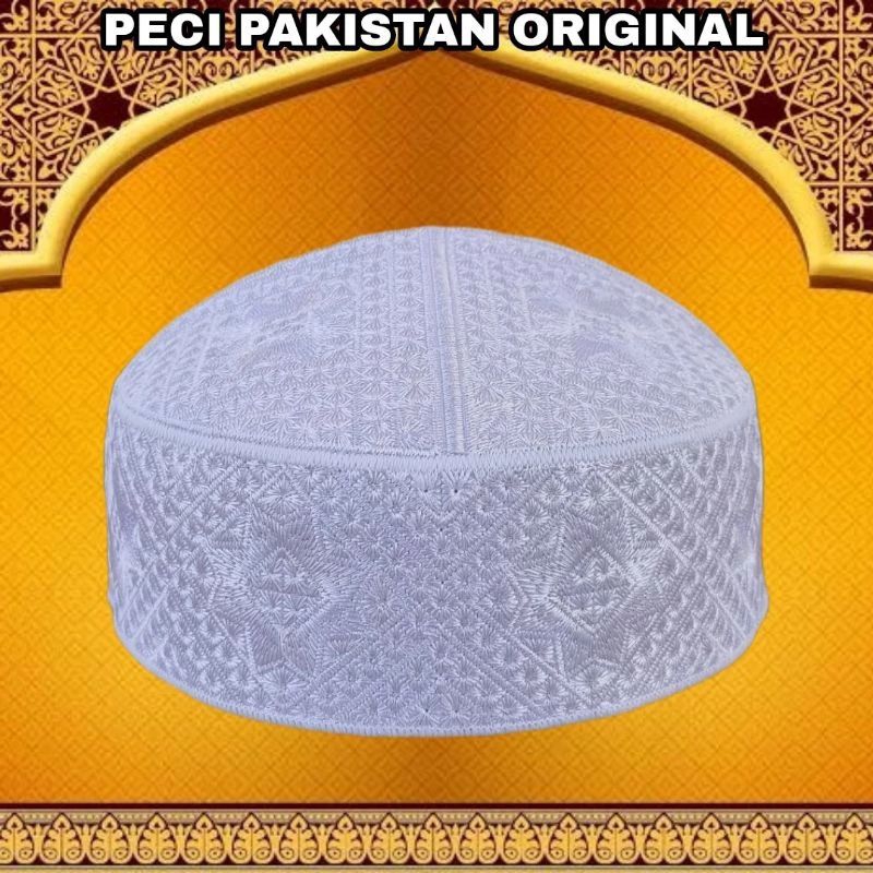 Jual peci kopiah songkok dewasa pakistan bordir super | Shopee Indonesia