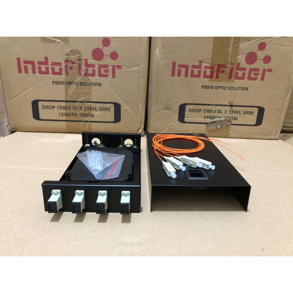 Jual mini OTB 4 Core SC Multimode OM2 / Roset FO Besi 4 core OM2 ...