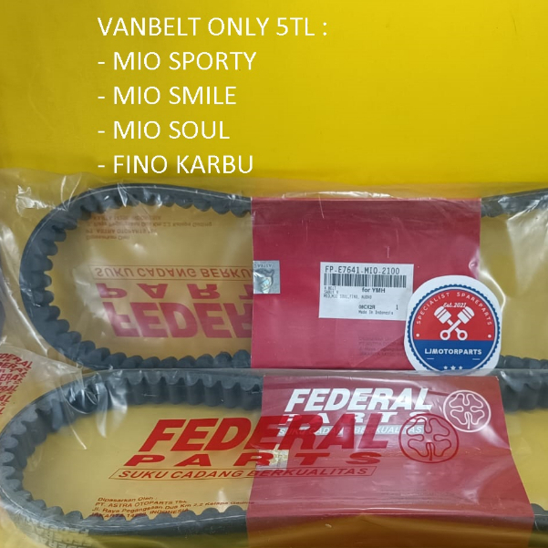 Jual VANBELT ONLY VANBELT ONLY VBELT V-BELT MIO SPORTY, MIO SMILE, MIO SOUL, FINO KARBU 5TL ...