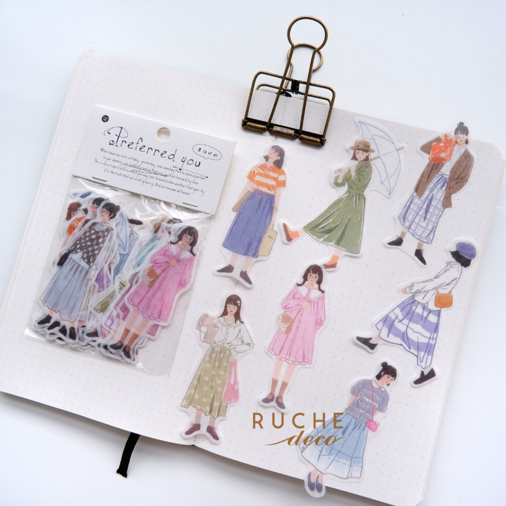 Jual RUCHE DECO - People Sticker Pack 1 / People Sticker Set / OOTD ...