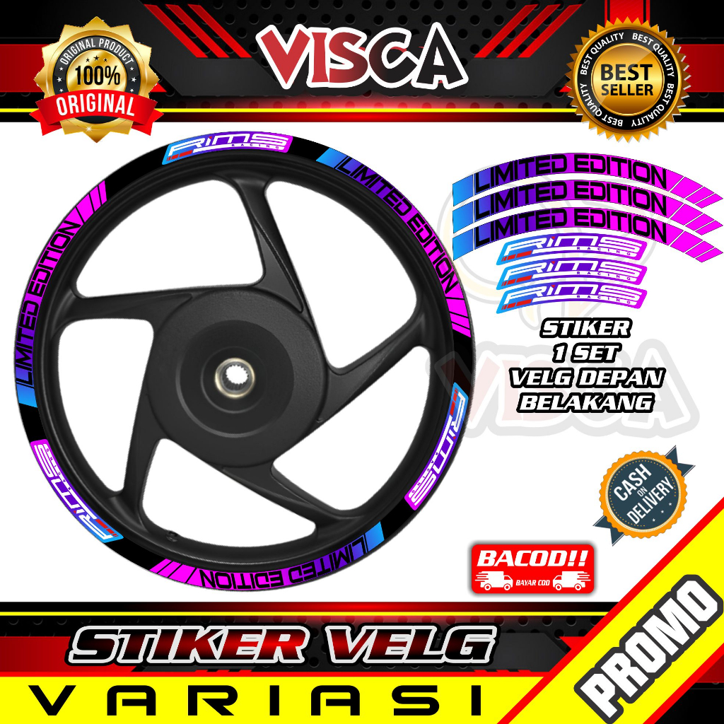 Jual Stiker Velg List Velg Motor Stiker Velk Limited edition Ring 14 ...